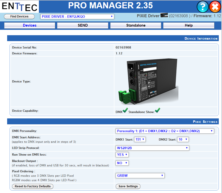 ENTTEC Pixie Driver 5V - 55W - Pikseli ledien standalone ohjain ja virtalähde | Discoland.fi