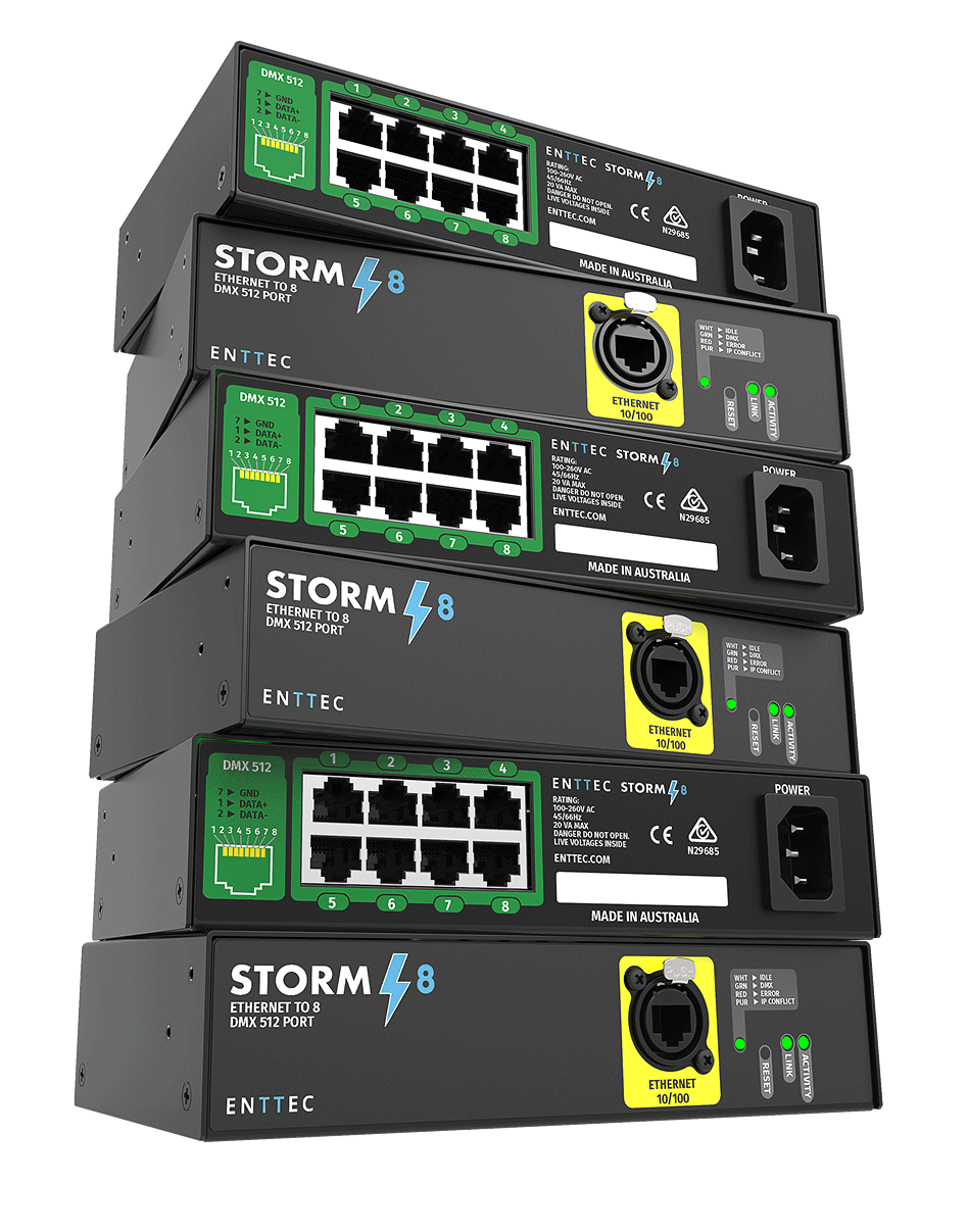 Compact and powerful 8-port ethernet DMX converter | ENTTEC : ENTTEC